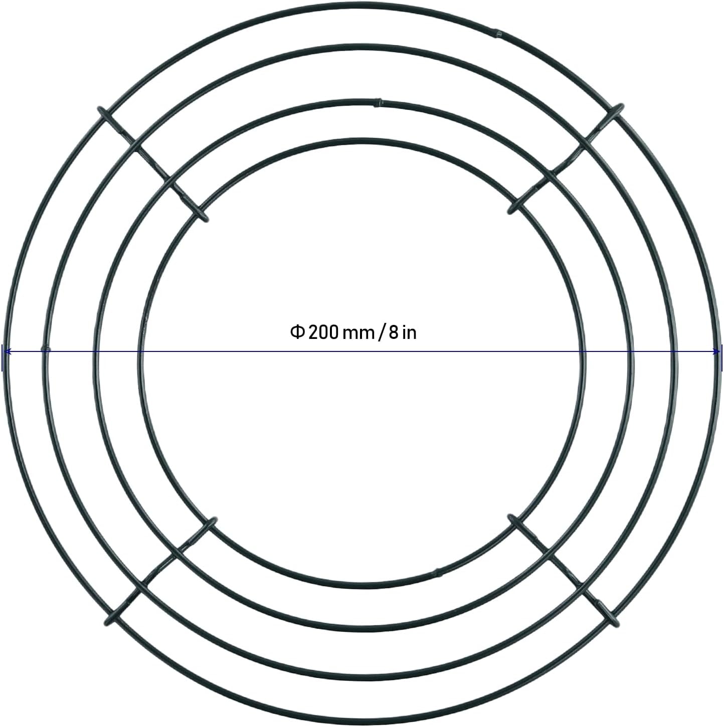 TG4THT-15 Pack 8 Inch Wire Wreaths Frames, Wreath Forms Wreath Rings ...