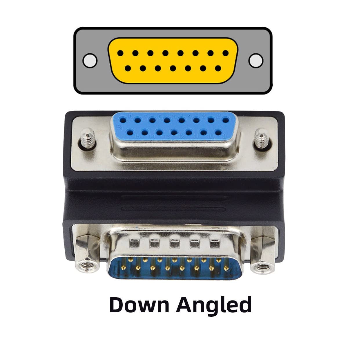 TG4THT-15pin DB Connector DSUB RS232 D-subminiature Male Nut to Female ...