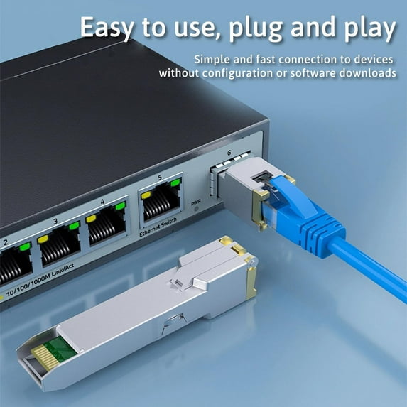 TG4THT-1G SFP to RJ45 Mini-Gbic Module 100-meter, 1000Base-T Copper ...