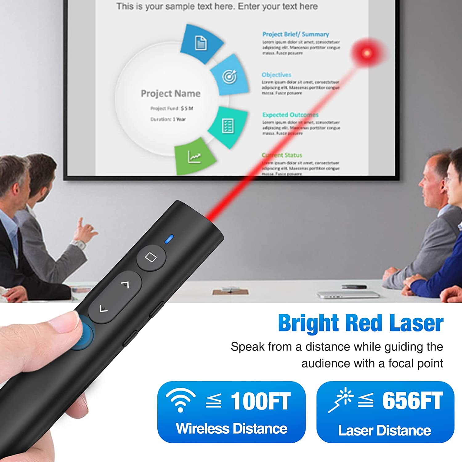TG4THT-2 in 1 USB Type C Presentation Clicker with Laser Pointer ...