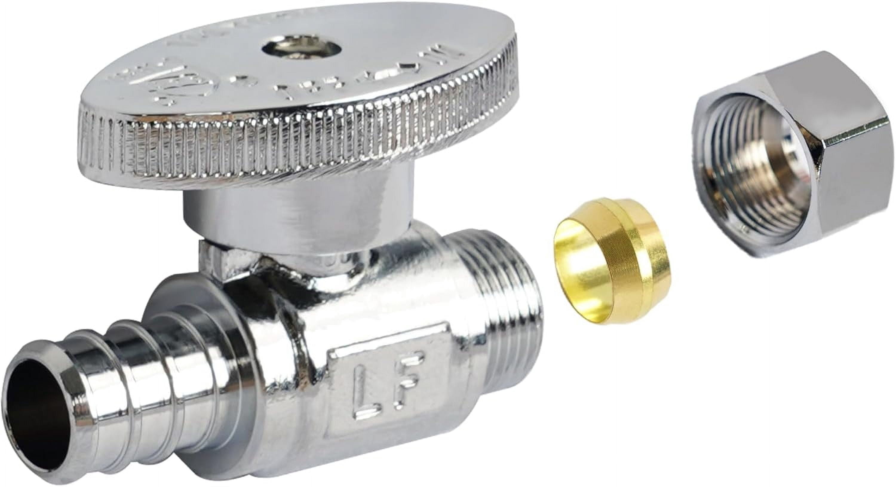 TG4THT-2 Pack Straight Stop Valve, Water Shut Off Valve 1/2" PEX x 3/8 ...