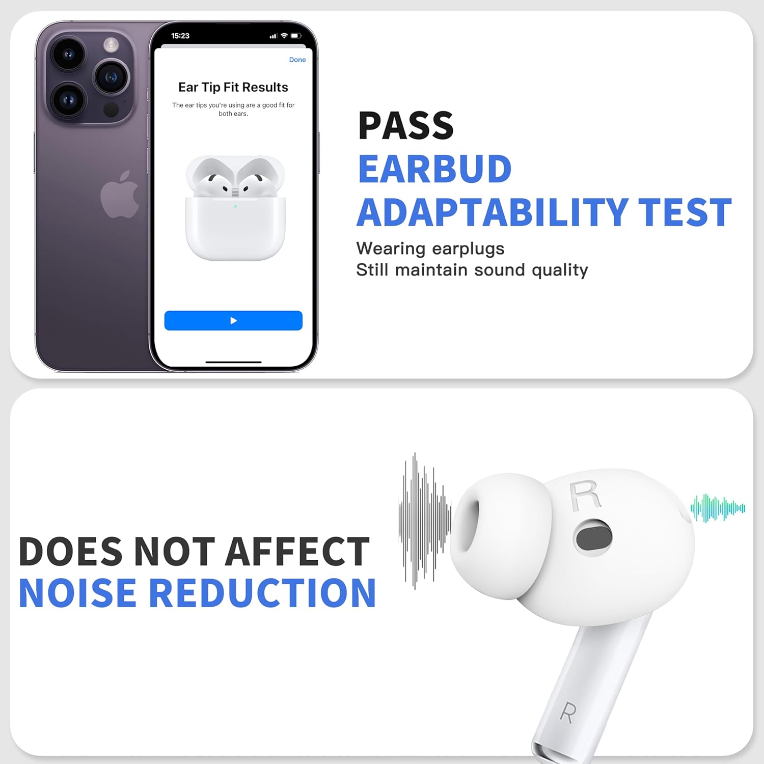 TG4THT-2 Pairs Ear Tips for AirPods 4 Grip Silicone Earbuds Cover ...