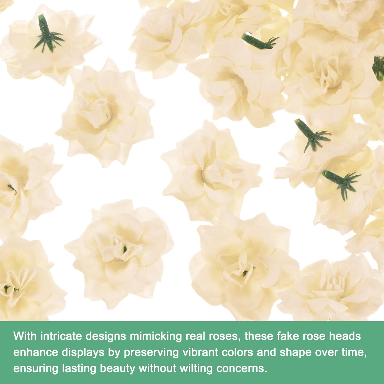 TG4THT-200-Pack Artificial Roses Heads, Silk Faux Rose Head for Wedding ...
