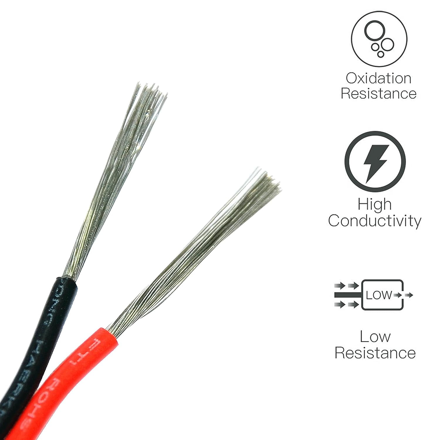 TG4THT-20AWG Electrical Wire 100 ft Red Black Hookup Wire 12V/24V DC ...