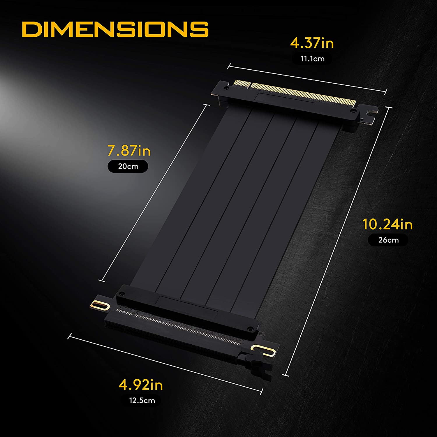 TG4THT-[20cm] PCIE 3.0 16x Extreme High Speed Riser Cable PCI Express ...