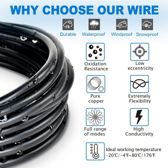 TG4THT-22 Gauge 2 Conductor Electrical Wire 100feet 22/2 Extension ...