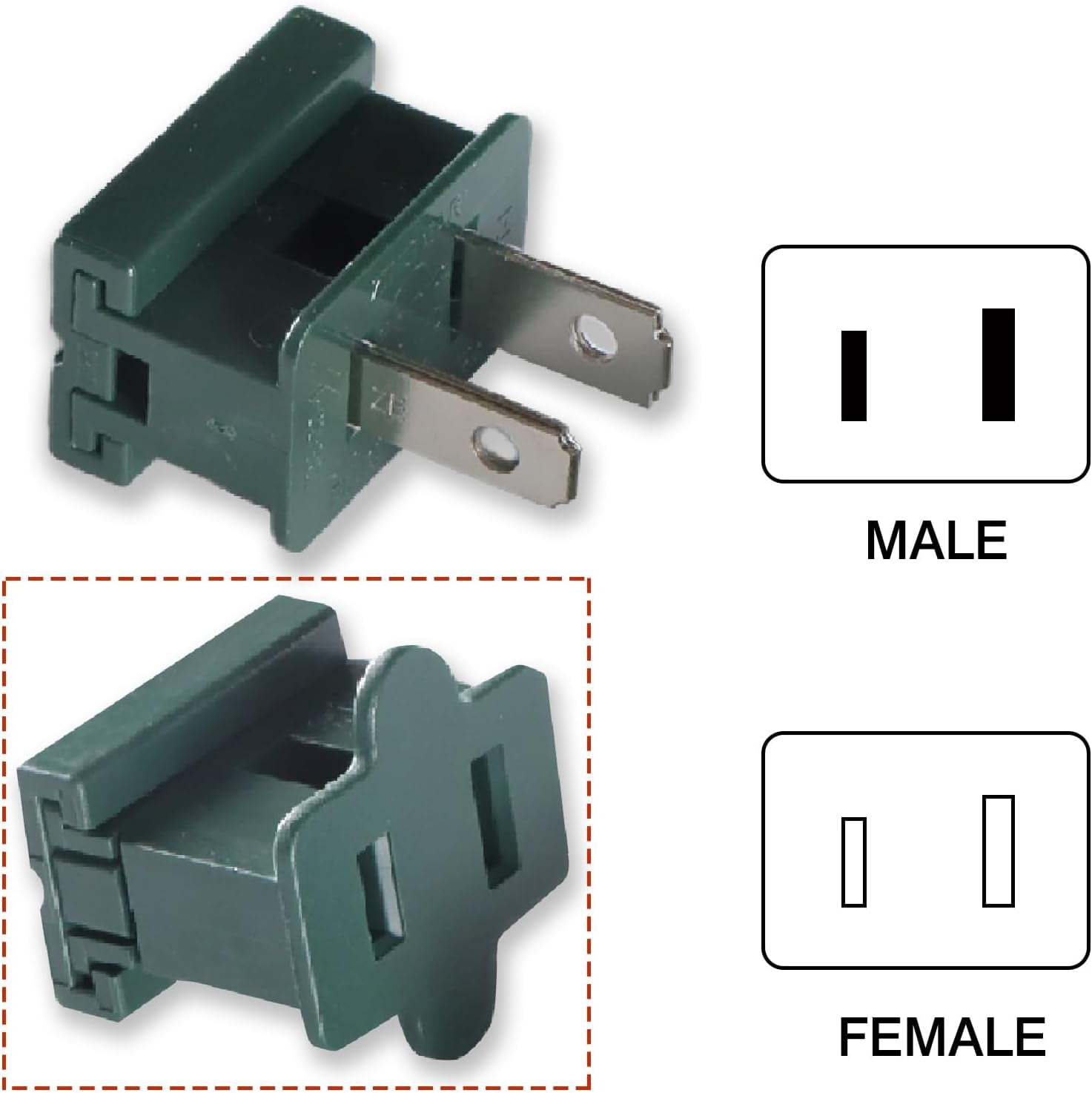 TG4THT-(25) Pack Vampire Plug, Slip and Slide Plug Add,Extension Cord ...