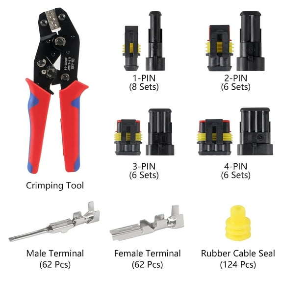 TG4THT-352Pcs Waterproof Electrical Connector Terminals Automotive ...