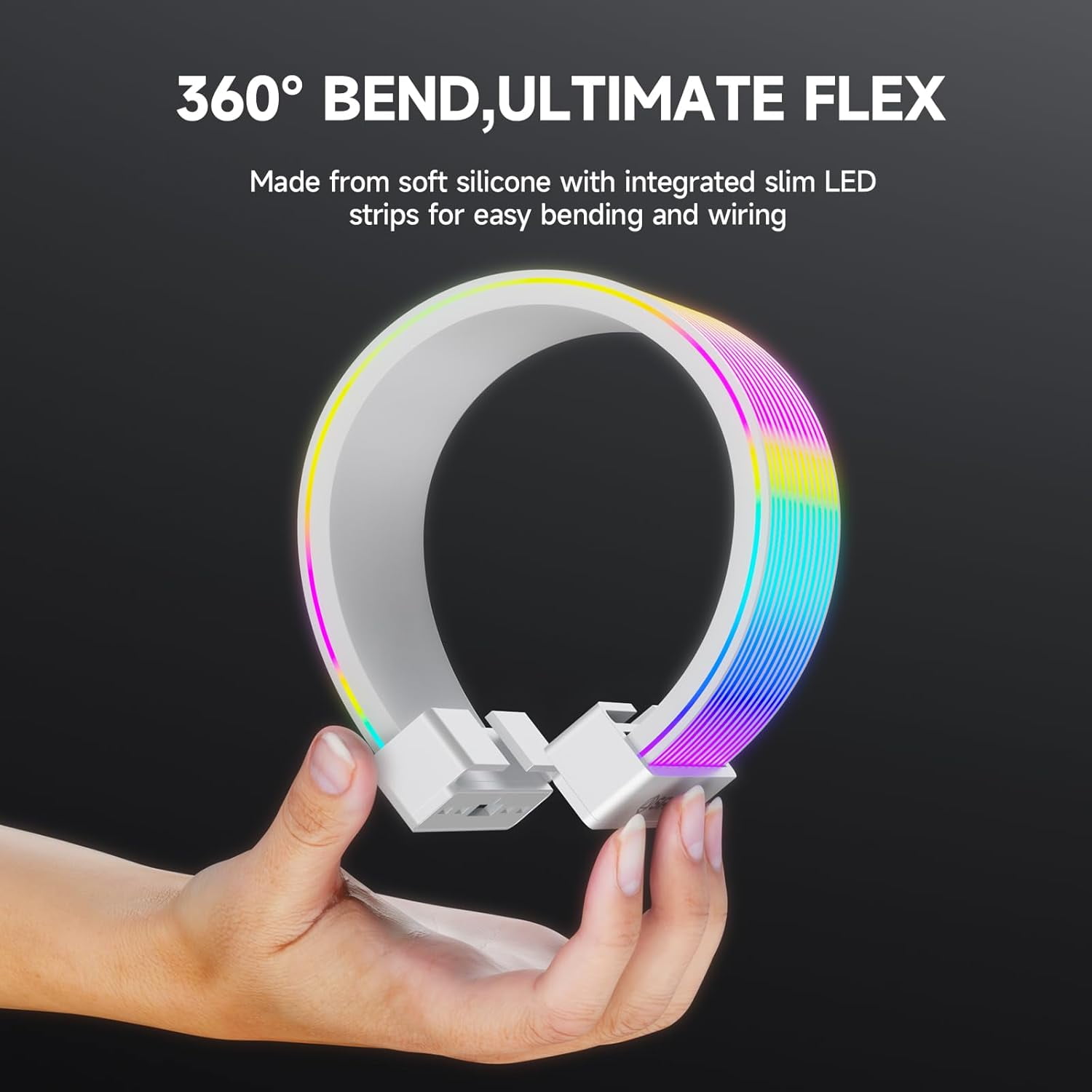 TG4THT-3x8 RGB PSU Cables Strips,Addressable ARGB Strip for 3x8 Pin GPU ...