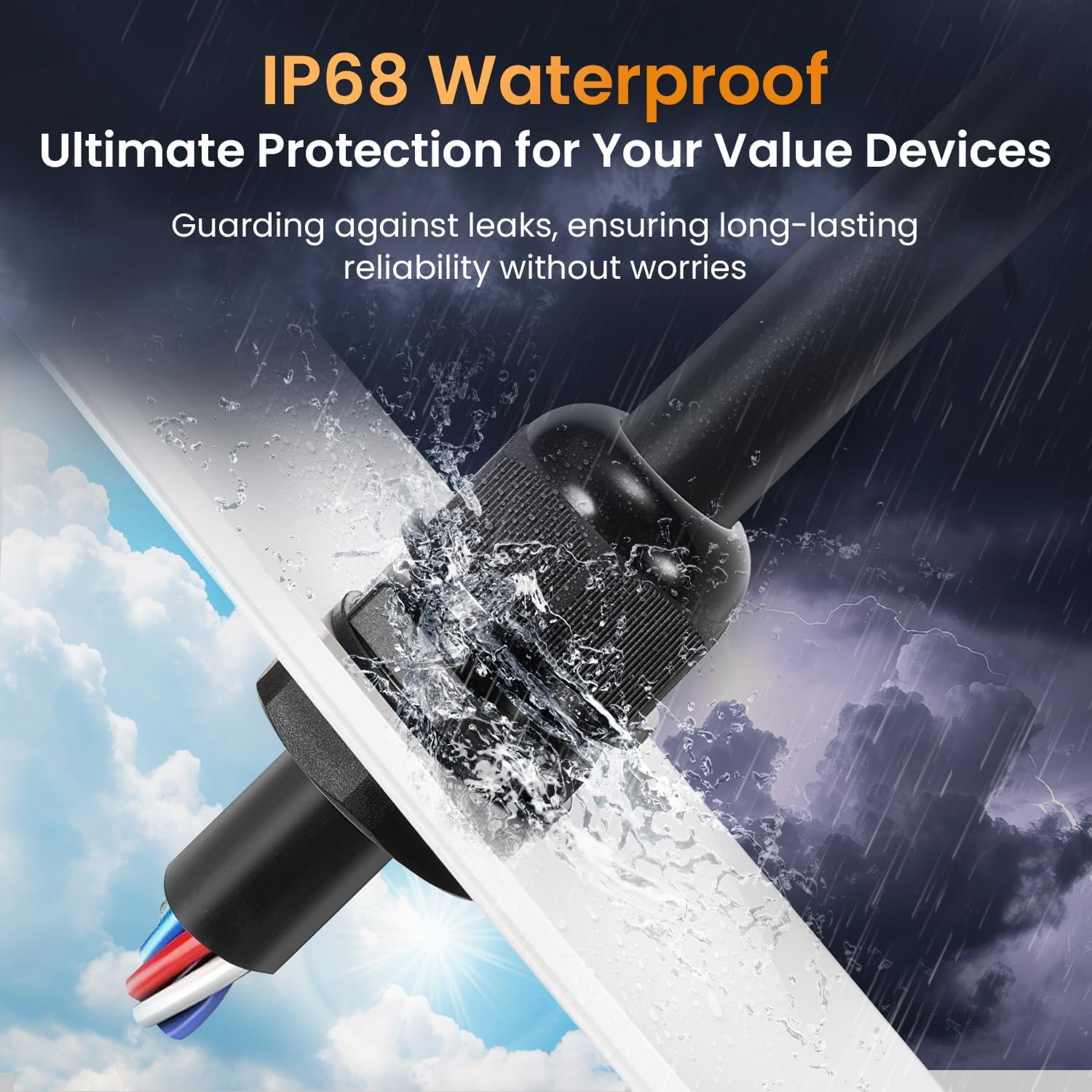 TG4THT-50pcs 1/4" NPT Cable Gland Waterproof IP68 Nylon Cable Pass ...