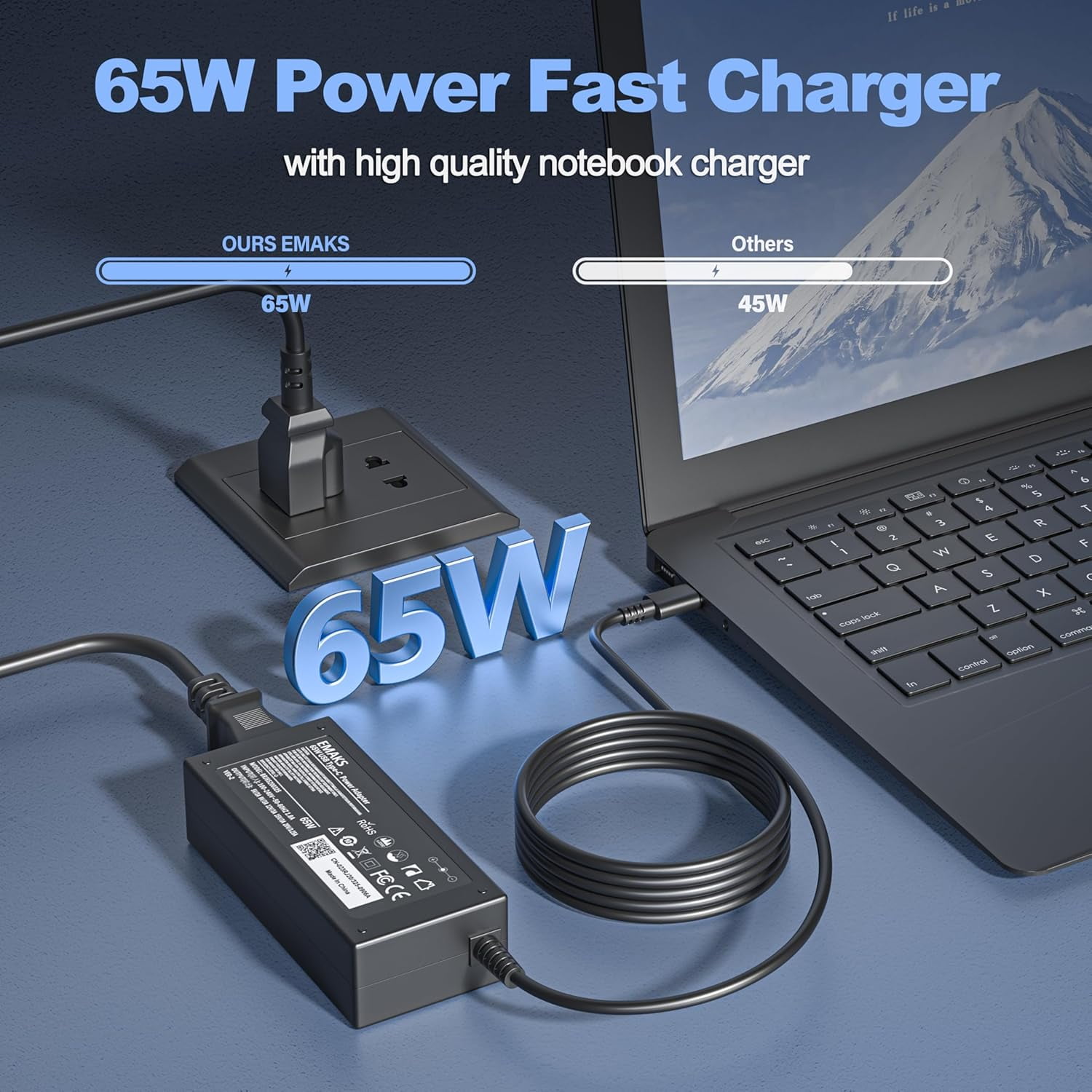 TG4THT-65W Type USB-C Charger Compatible with HP Chromebook and More ...
