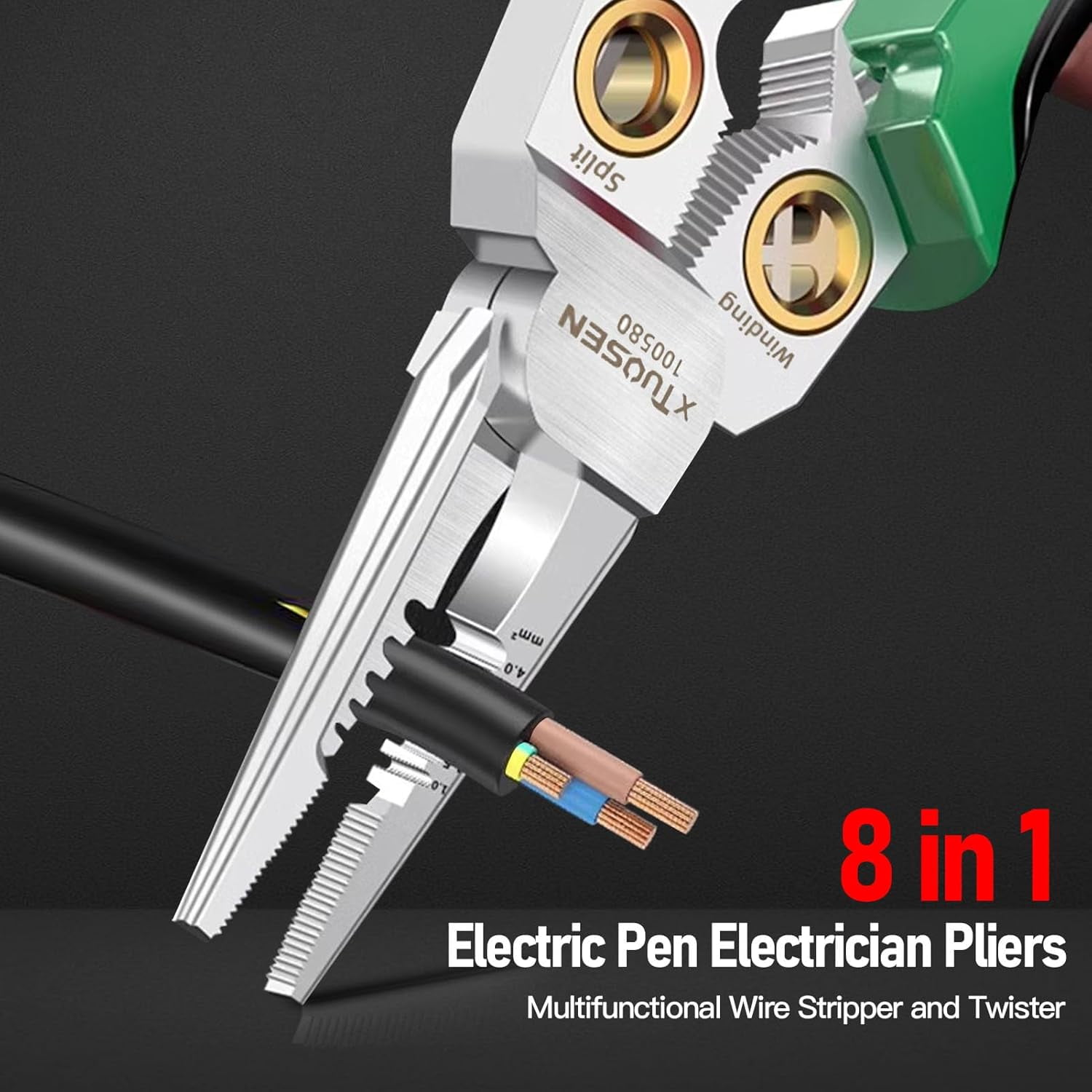 TG4THT-8 in 1 Wire Stripper, Wire Stripping Tool with Electricity ...