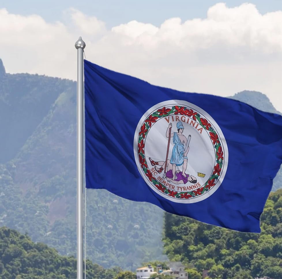 TG4THT-AZCOVER Virginia State Flag 3x5 Ft, 3 Ply Double Sided Virginia ...