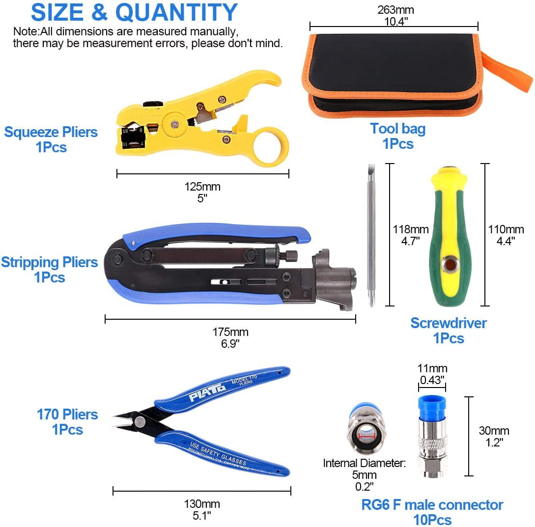 TG4THT-Adjustable Coaxial Compression Tool Coax Cable Crimper ...