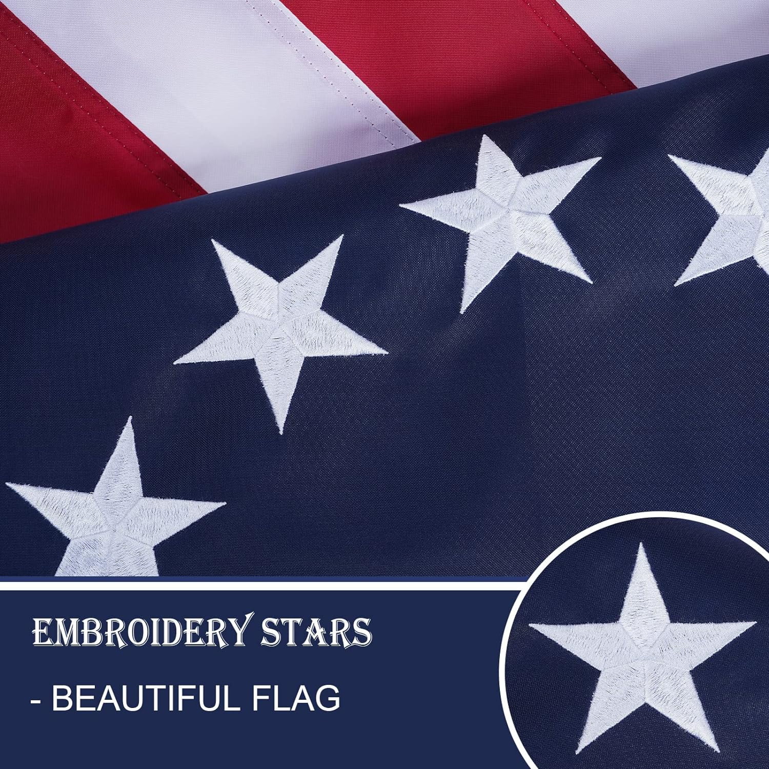 TG4THT-Betsy Ross Flag 3x5 ft Outdoor Embroidered 13 Star American ...