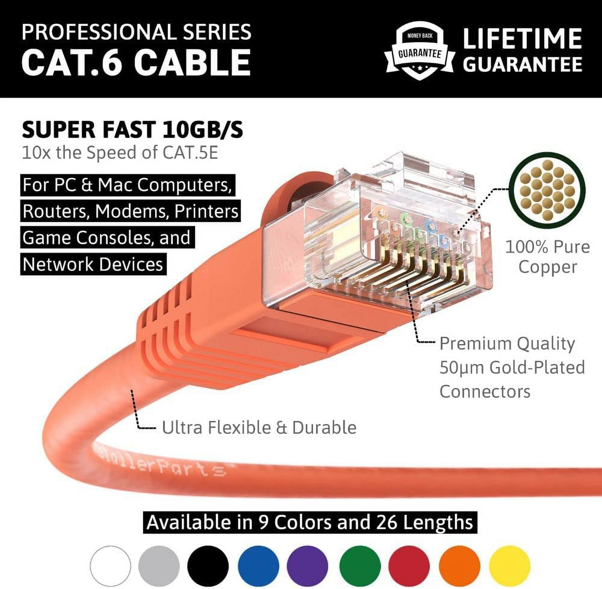 TG4THT-CAT6 Cable UTP Booted [Orange] - [25 FT] - [1 Pack ...