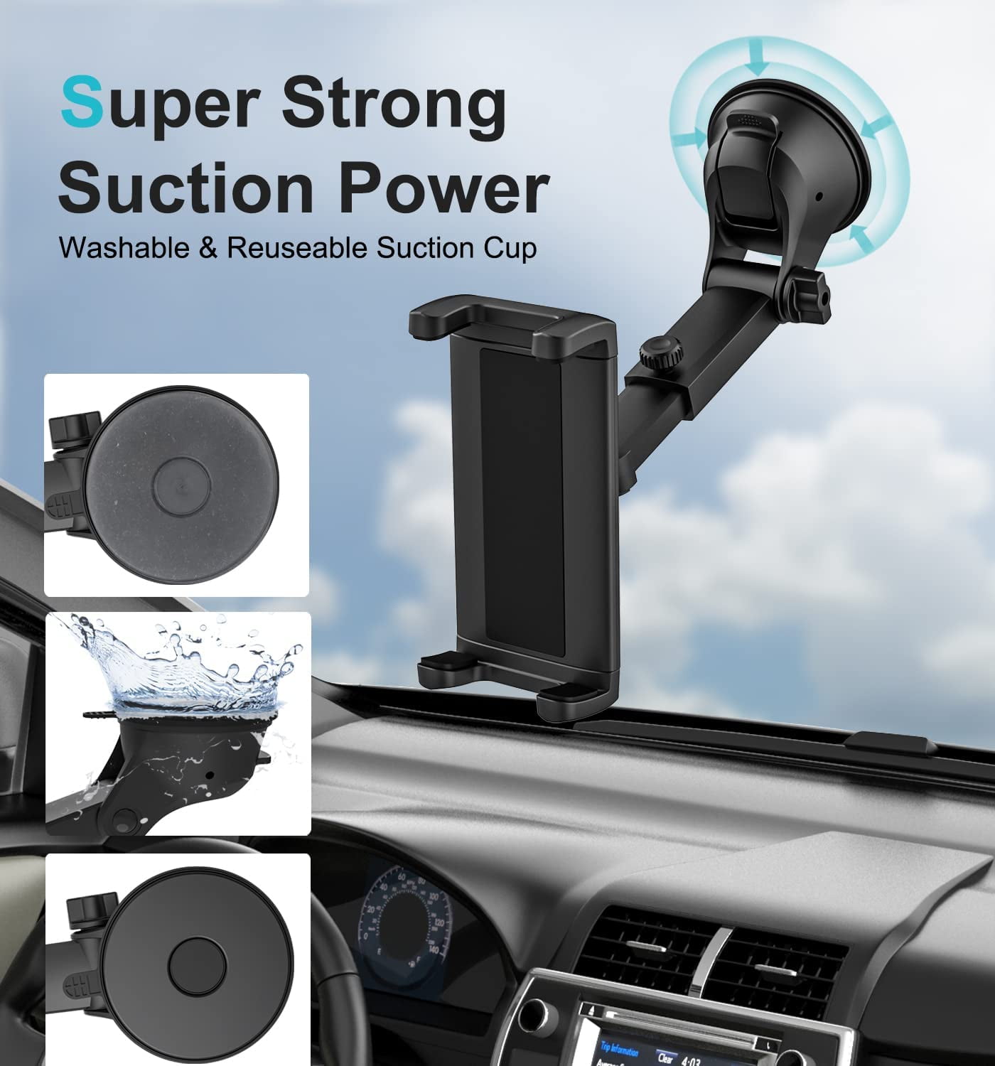 TG4THT-Car Dashboard Tablet Mount for Truck, [Telescopic Arm] Tablet ...