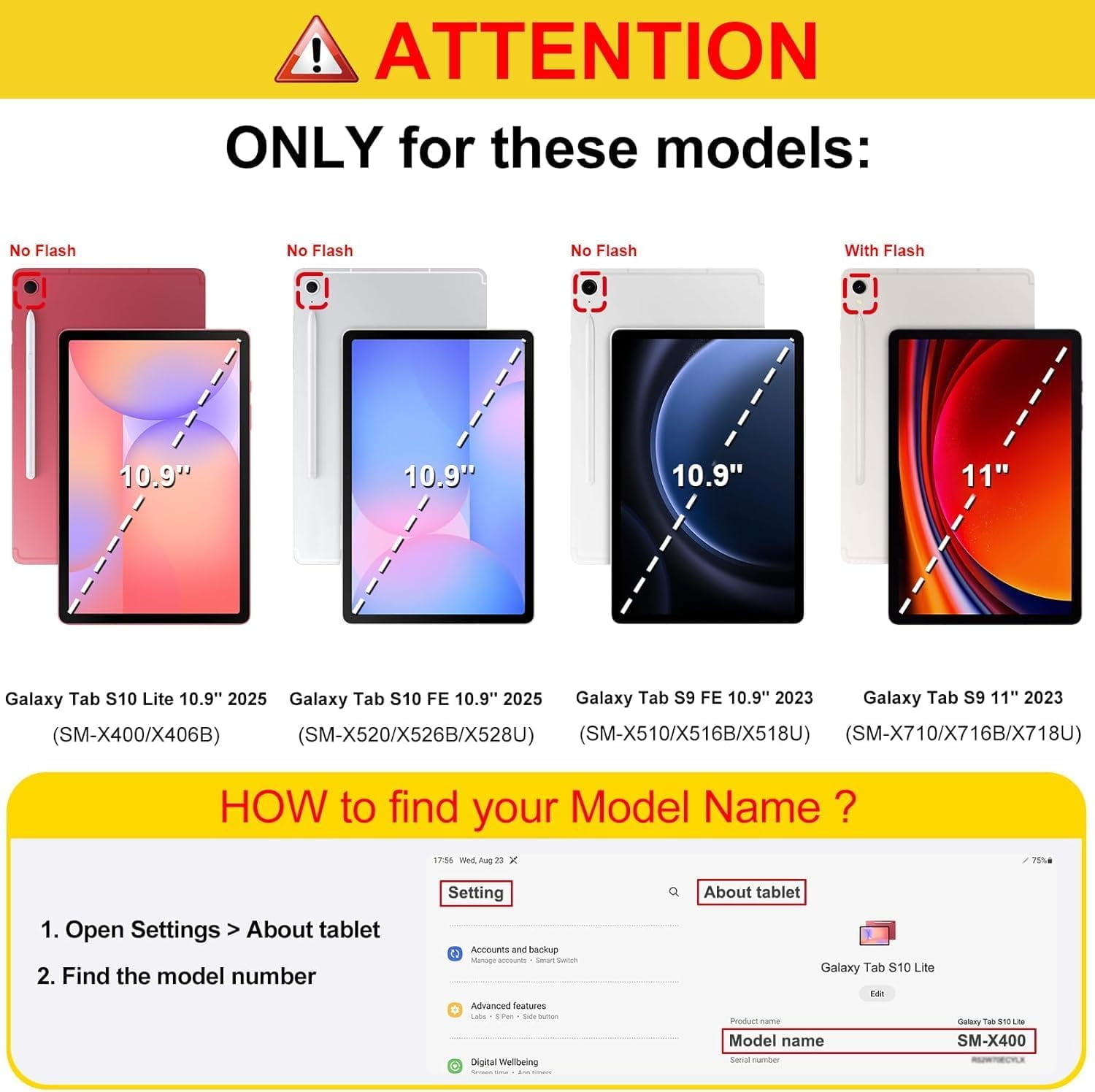 TG4THT-Case for Samsung Galaxy Tab S10 Lite/ S10 FE/ S9 FE 5G 10.9 Inch ...