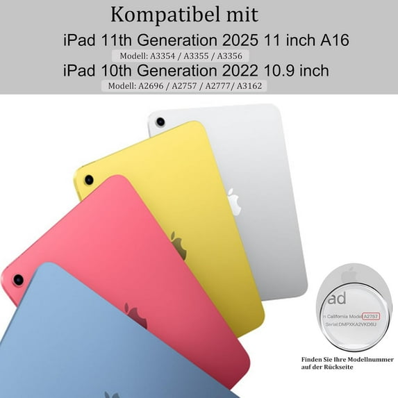 TG4THT-Case for iPad (A16) 11th Generation 11 Inch 2025, iPad 10th ...