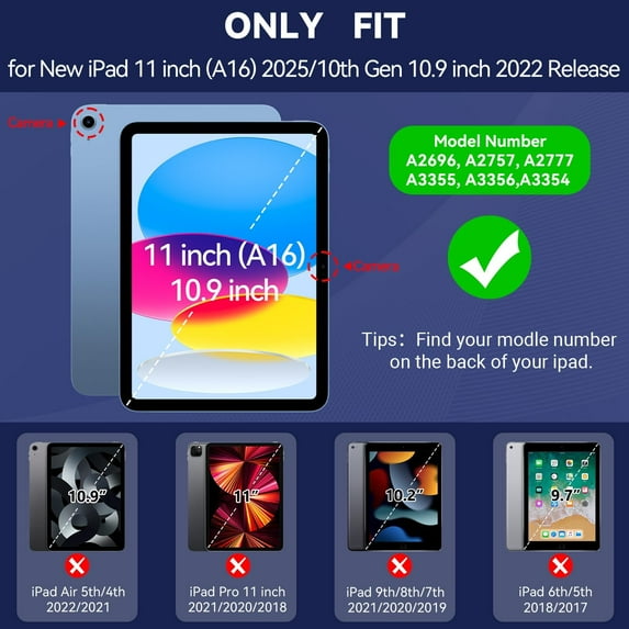 TG4THT-Case for iPad (A16) 11th Generation 11 inch 2025/ i Pad 10th ...