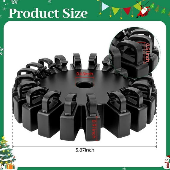 TG4THT-Christmas Tree Flag Pole Mega Topper Light Hook, Plastic ...