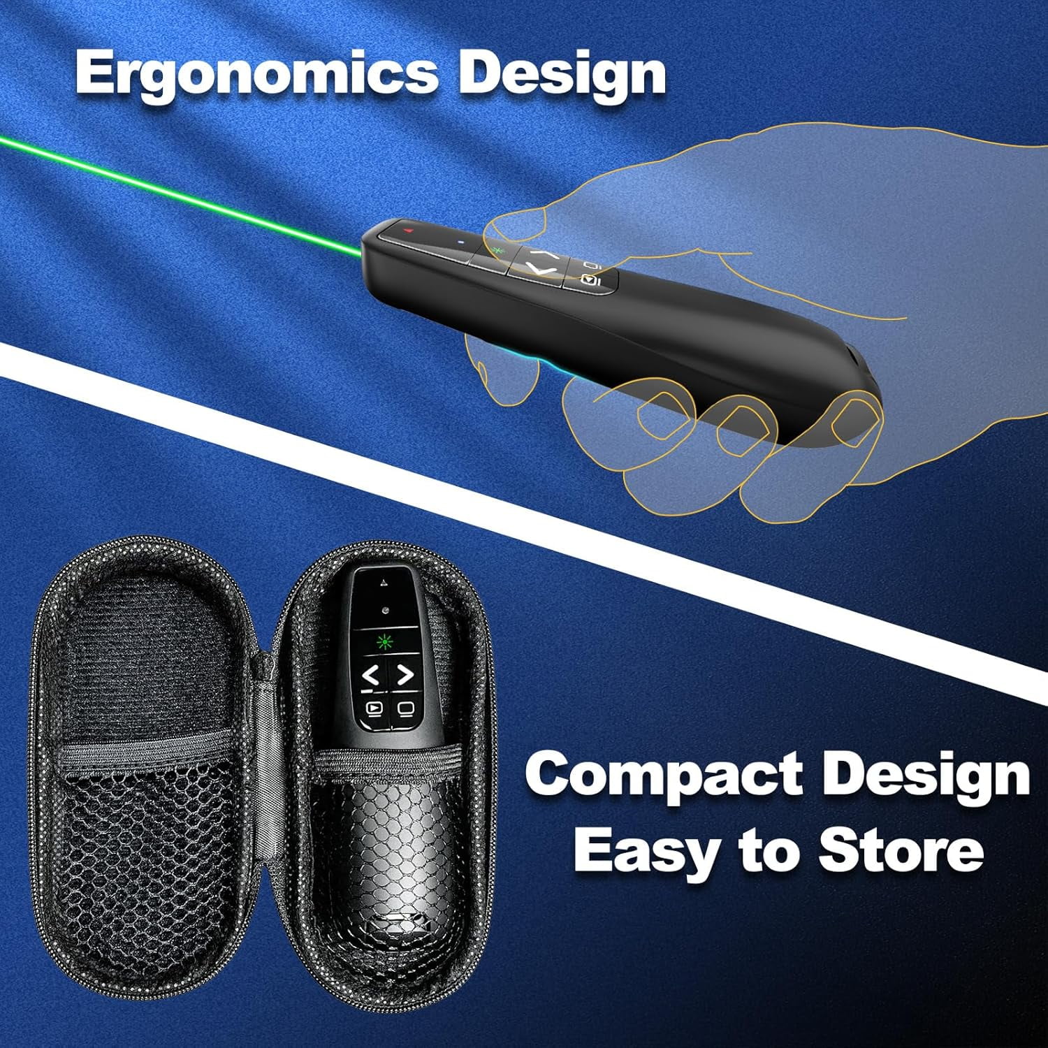 TG4THT-Clicker PowerPoint Presentation Wireless Presenter Remote, Green Laser Pointer for ...