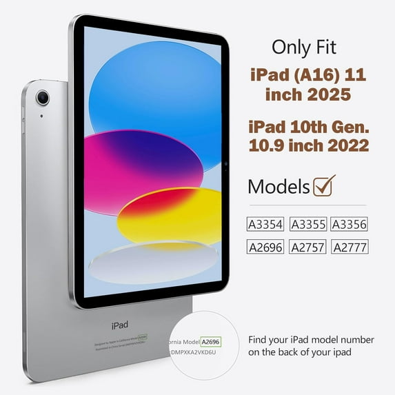 TG4THT-Compatible for iPad (A16) 11th Generation Case 11 Inch 2025, for ...