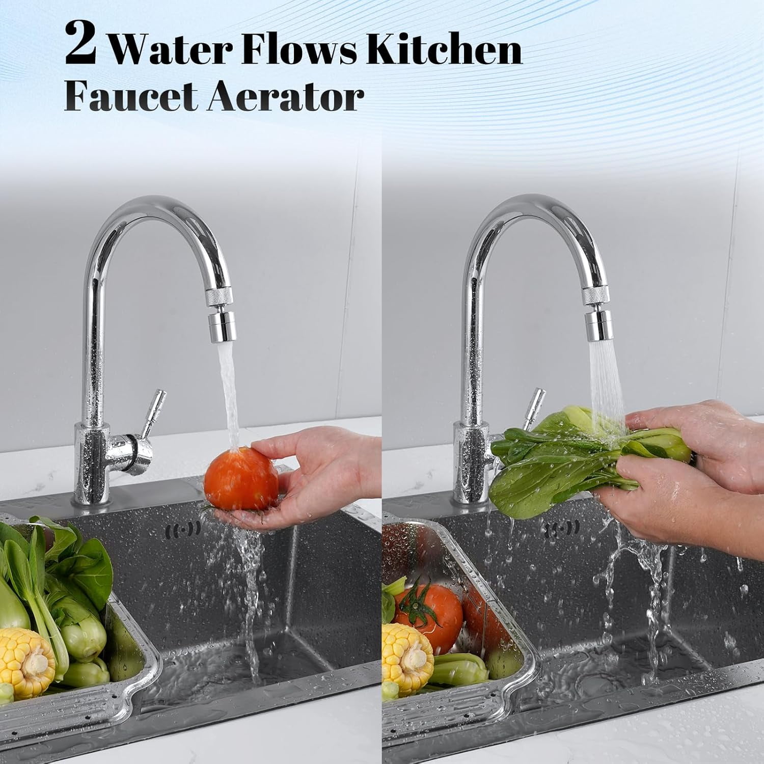 TG4THT-Dual-function Solid Brass Faucet Aerator, Big Angle Rotate Metal ...