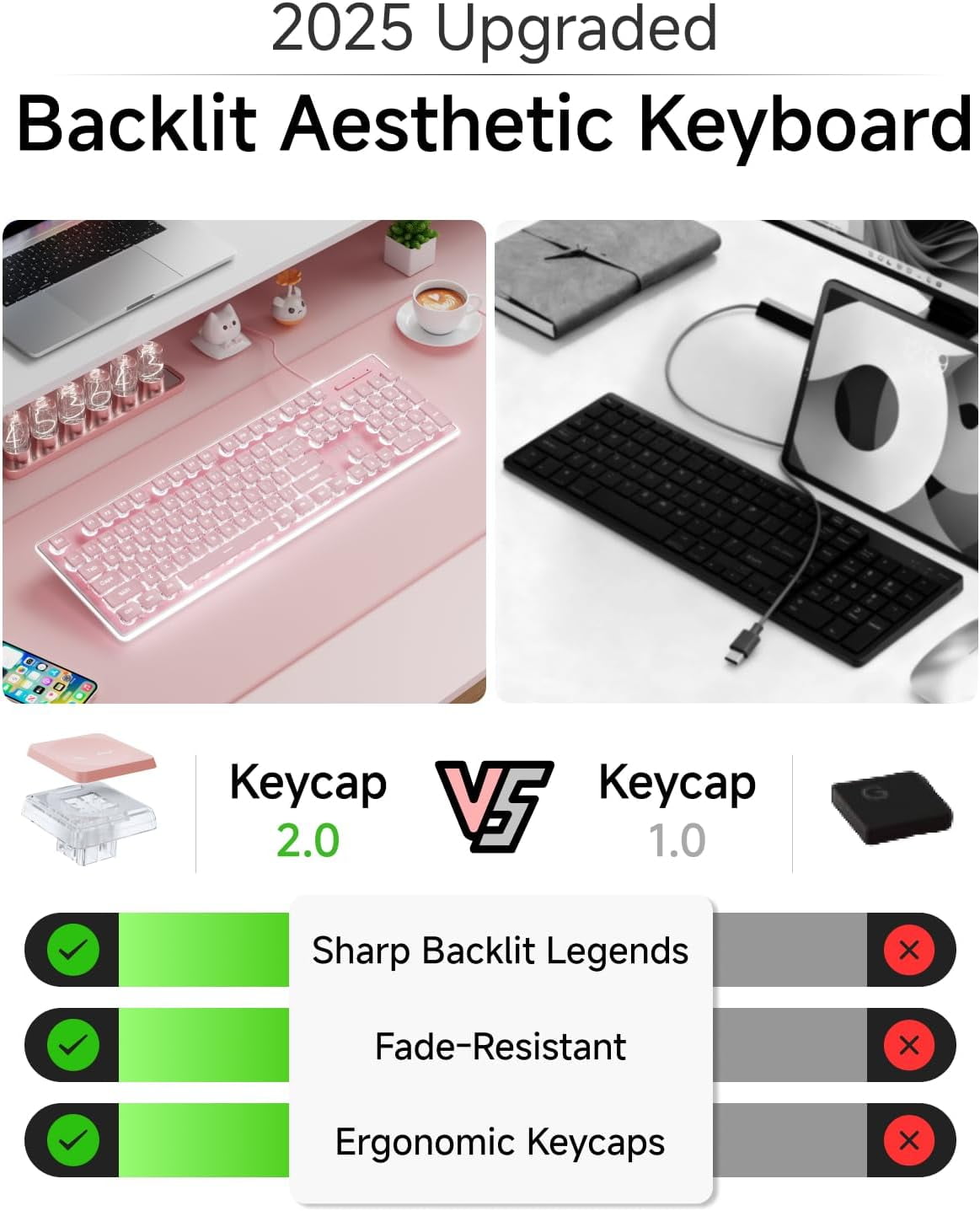 TG4THT-EWEADN GX710S Backlit Computer Keyboards, Wired USB Keyboard ...