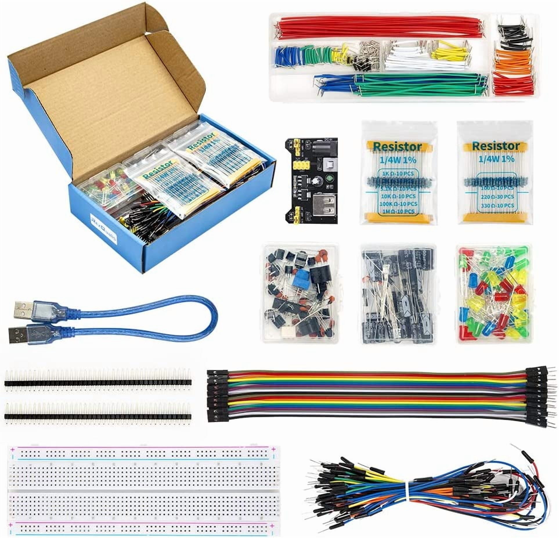 TG4THT-Electronics Component Fun Kit w/Power Supply Module, Jumper Wire ...