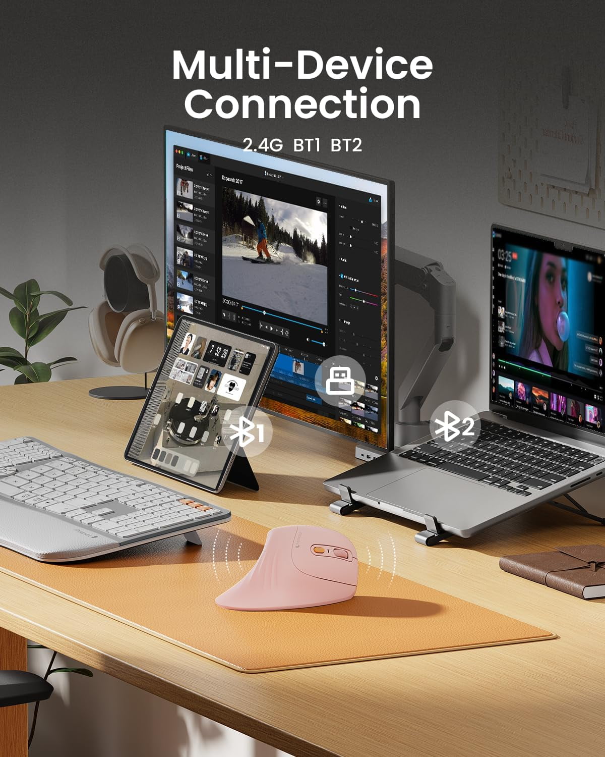 TG4THT-Ergonomic Vertical Mouse, EM11 NL Rechargeable Wireless Mouse ...