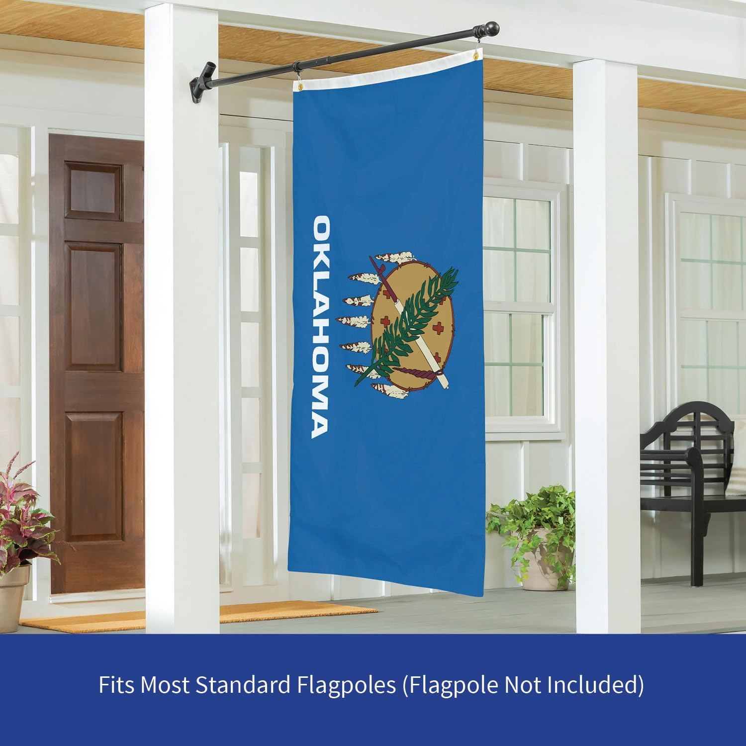 TG4THT-Evergreen Oklahoma Flag 3x5 Outdoor Double Sided, United States ...