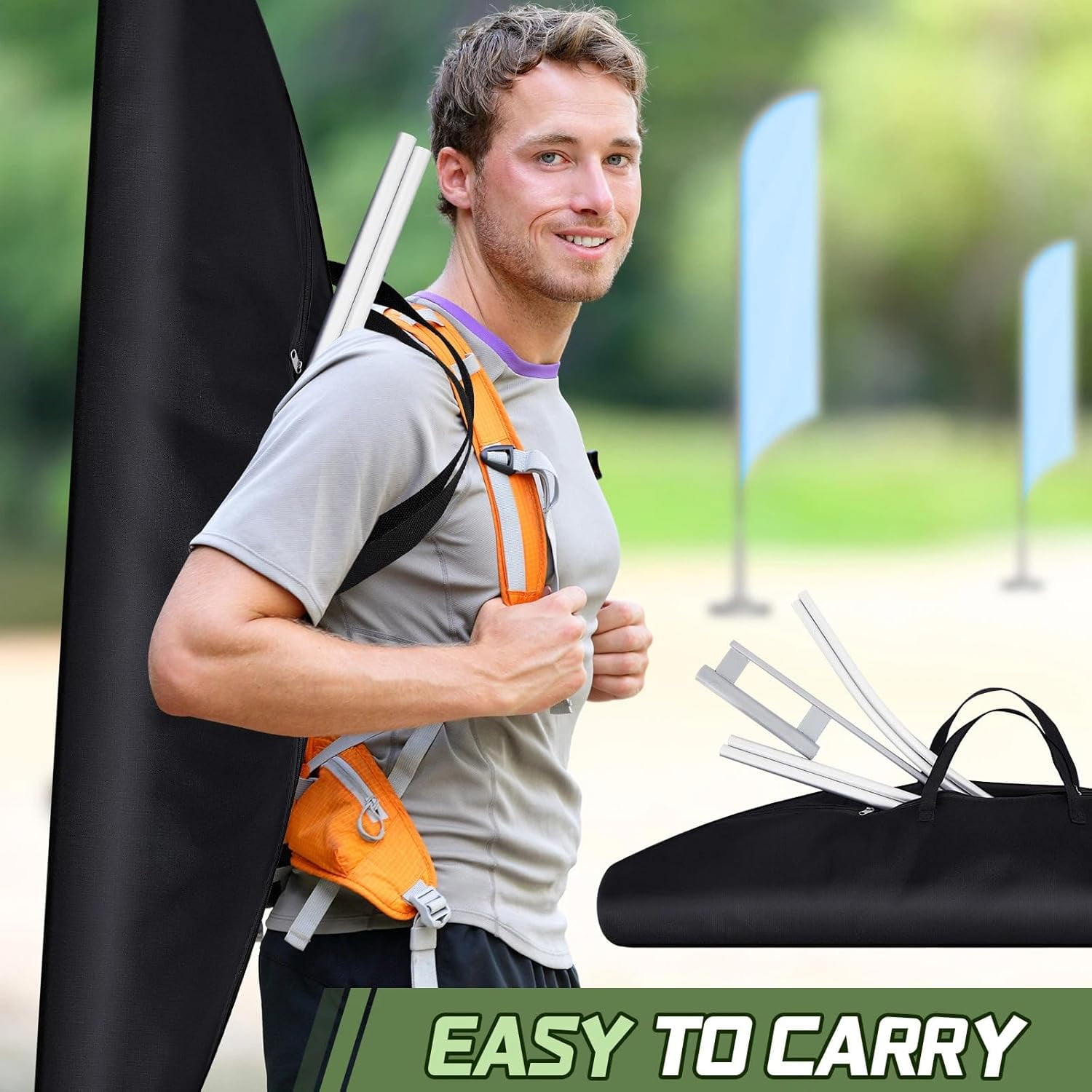 TG4THT-Extra Large Flag Storage Bag 53 x 14 Inch Feather Color Guard ...