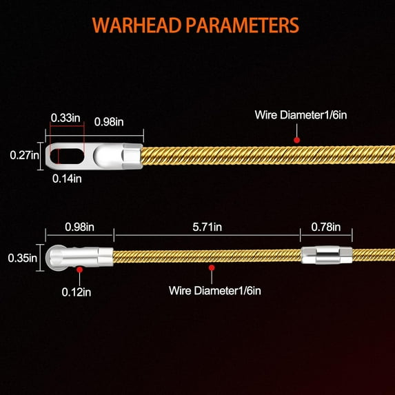 TG4THT-Fish Tape 16.4ft Wire Puller Running Electrical Wire Cable ...