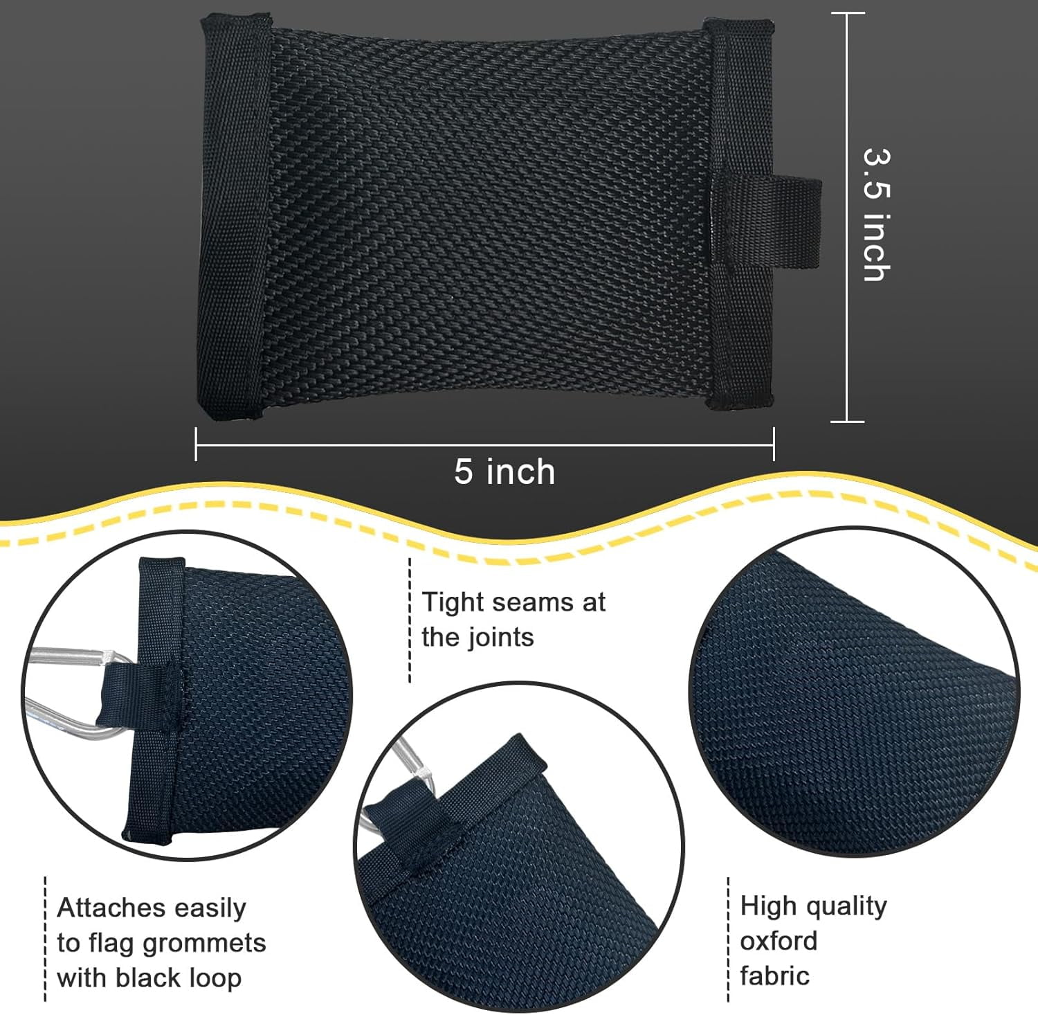 TG4THT-Flag Weight for Flagpoles 1 LB Black Flag Weights Flag Pole ...