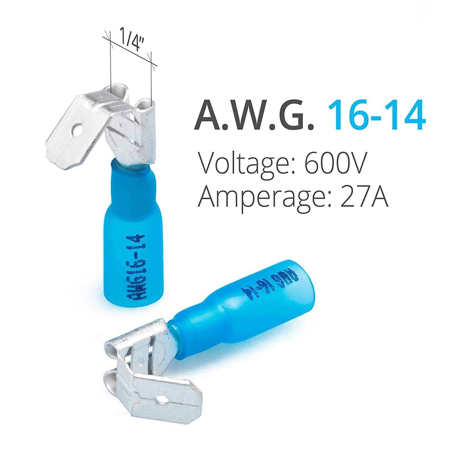 TG4THT-Heat Shrink Piggyback Spade Connectors - 3 Way Wire Connectors ...