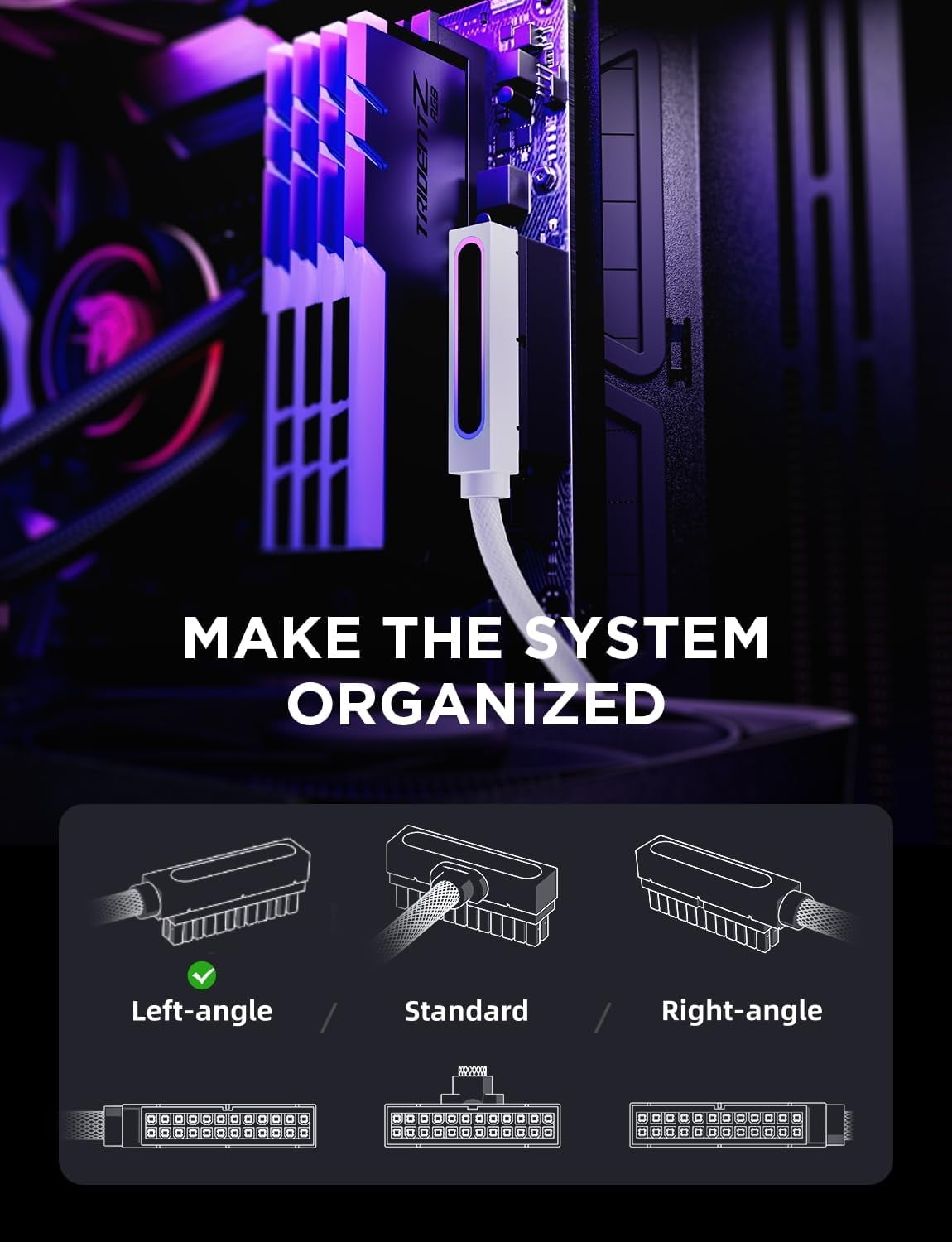 TG4THT-Hydrus-24PIN PC PSU Extension Cable ARGB LED, Copper Wire ...