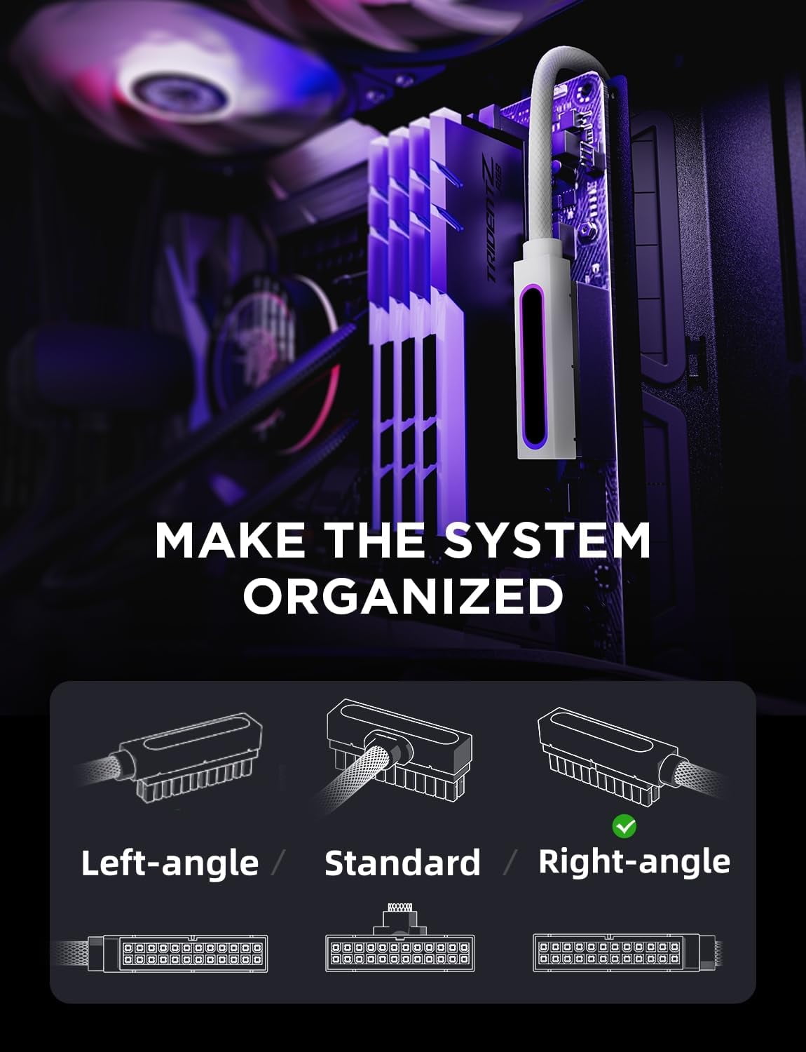 TG4THT-Hydrus-24PIN PC PSU Extension Cable ARGB LED, Copper Wire ...