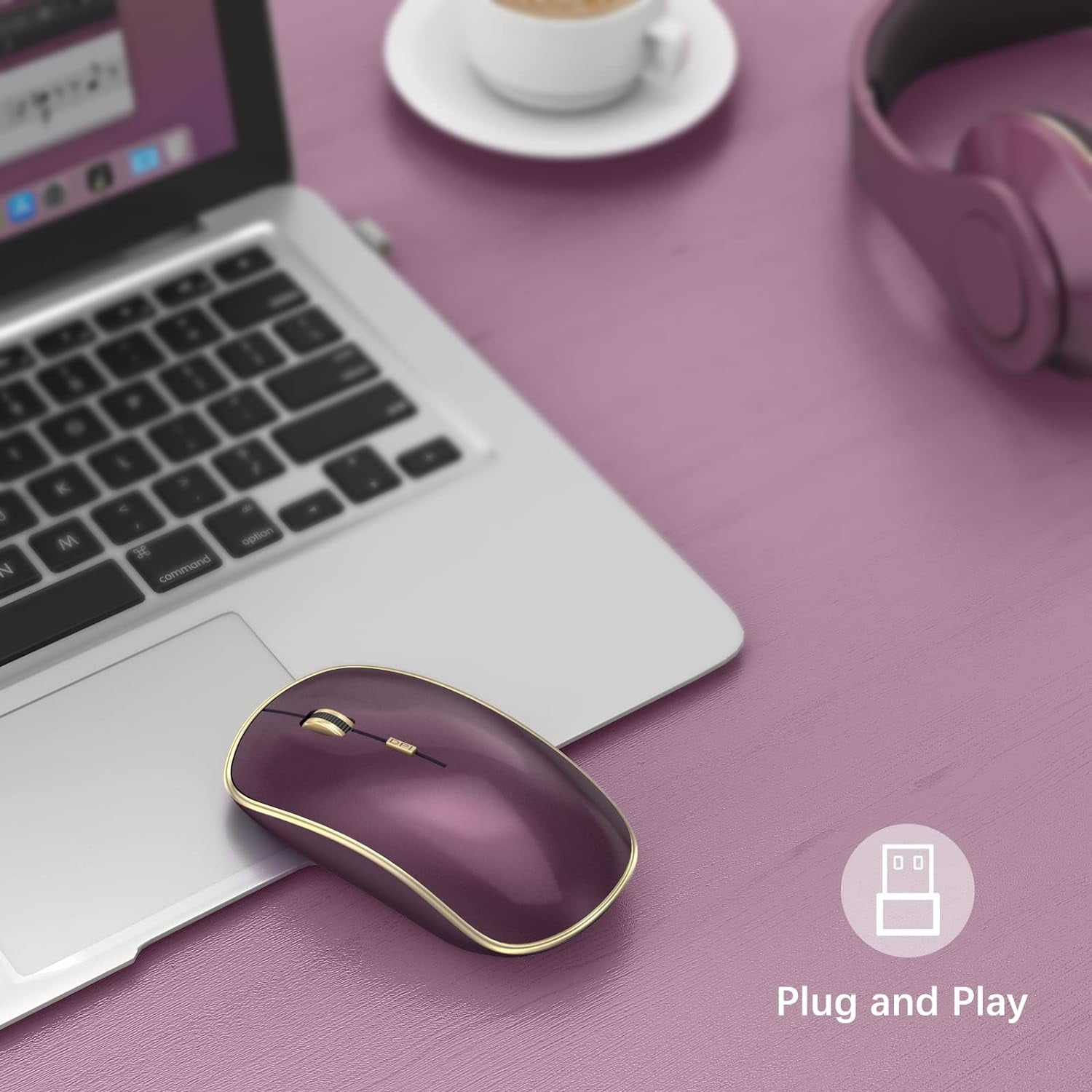 TG4THT-J Wireless Mouse for Laptop, 2.4G Slim Wireless Silent Mouse ...