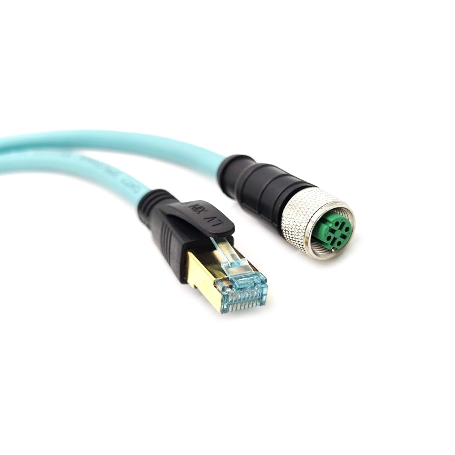 TG4THT-M12 4 Pin D Code Female to RJ45 Industrial Ethernet Cable, M12 ...