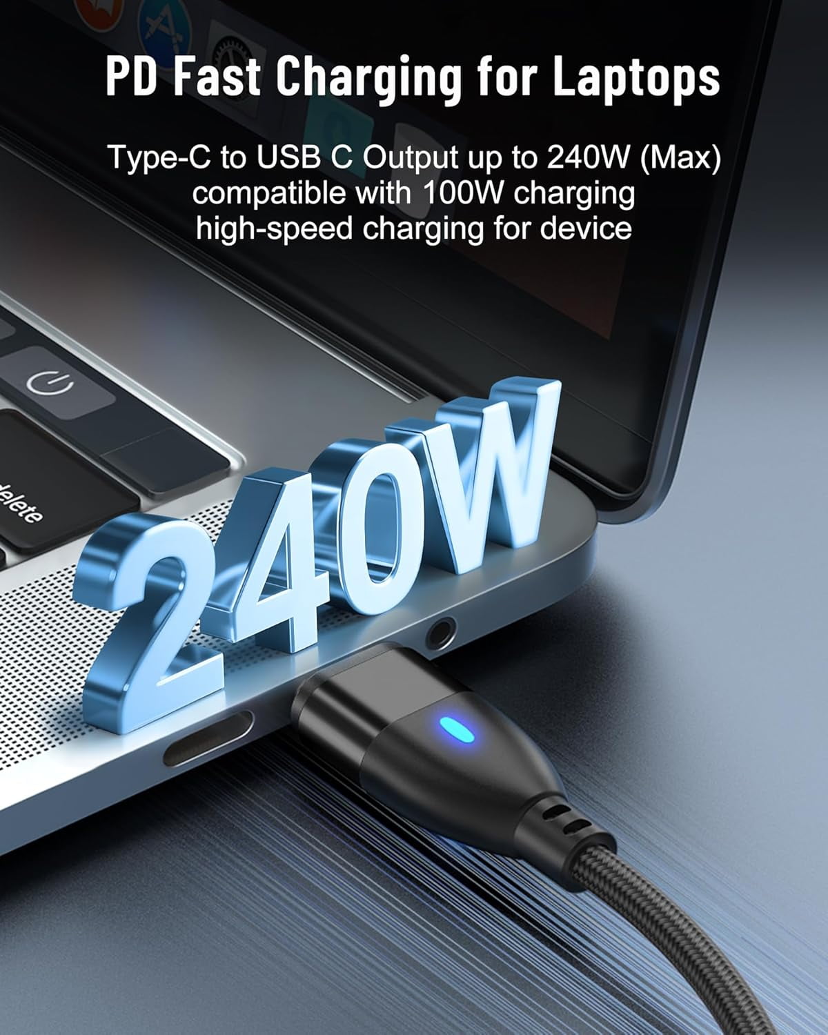 TG4THT-Magnetic USB C Charging Cable 240W, 24 Pin USB C to USBC Cable ...