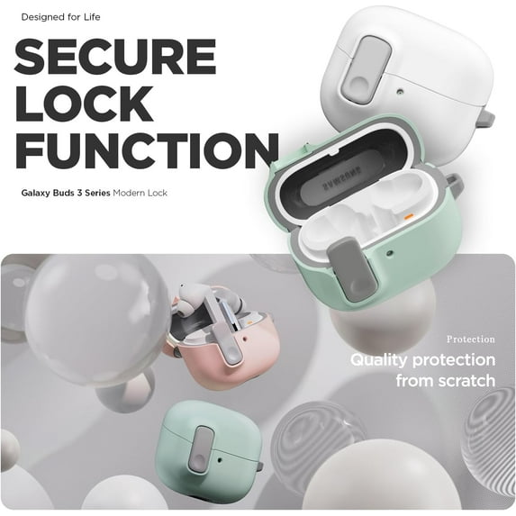 TG4THT-Modern Lock Case for Samsung Galaxy Buds 3 FE (2025), Buds 3 Pro ...