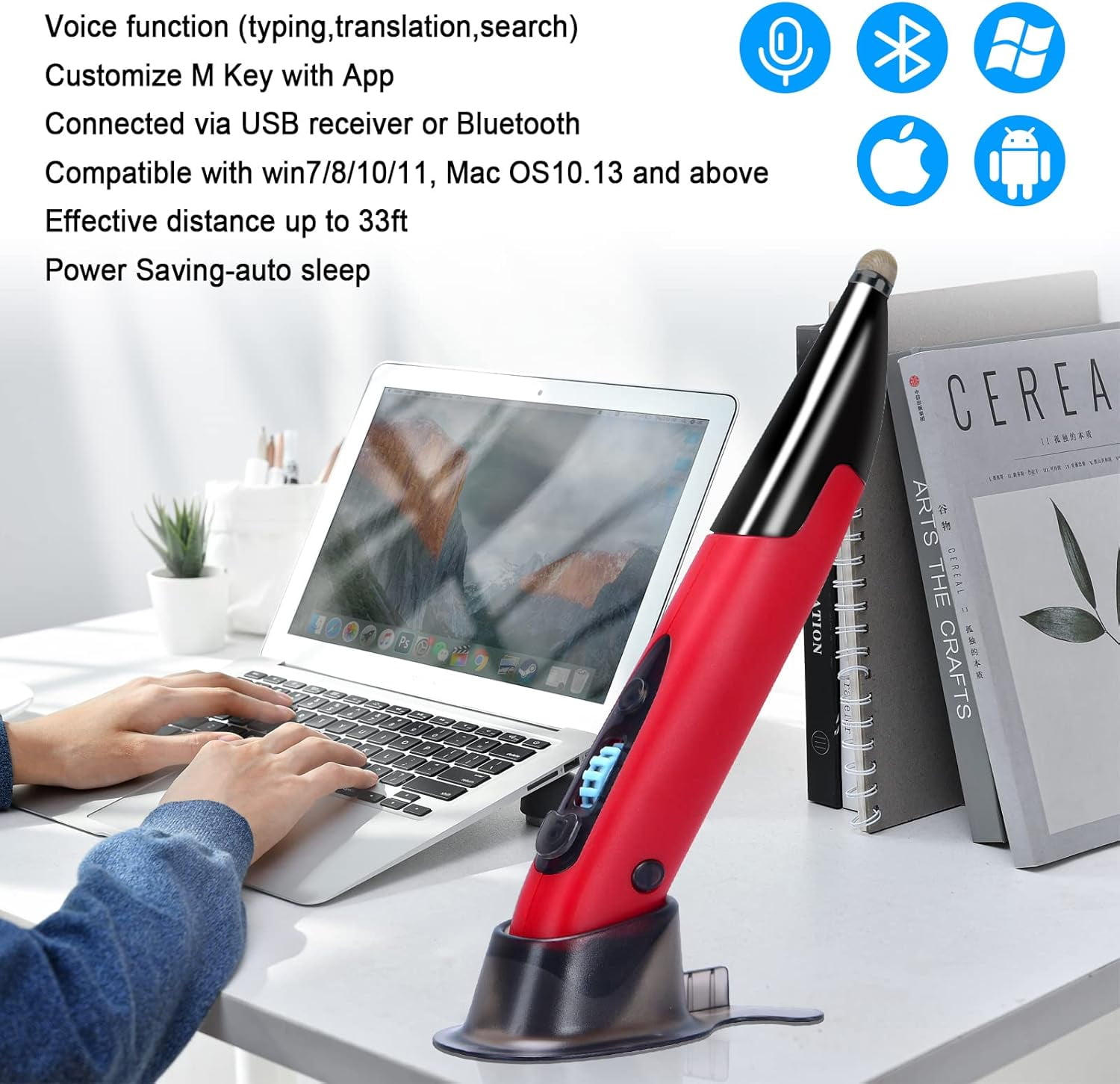 TG4THT-Optical Pocket Pen Mouse with Voice Control and Bluetooth ...