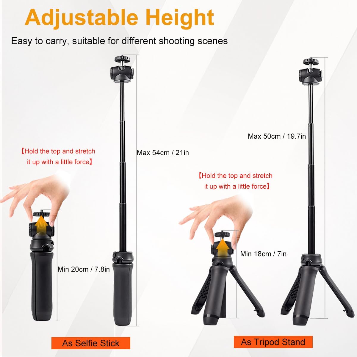 TG4THT-Osmo Pocket 3 Tripod, Extendable Mini Tripod Stand Desk Table ...