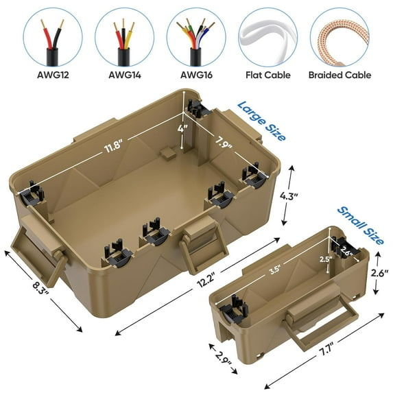 TG4THT-Outdoor Electrical Box, IP54 Splash-Proof Outdoor Extension Cord ...