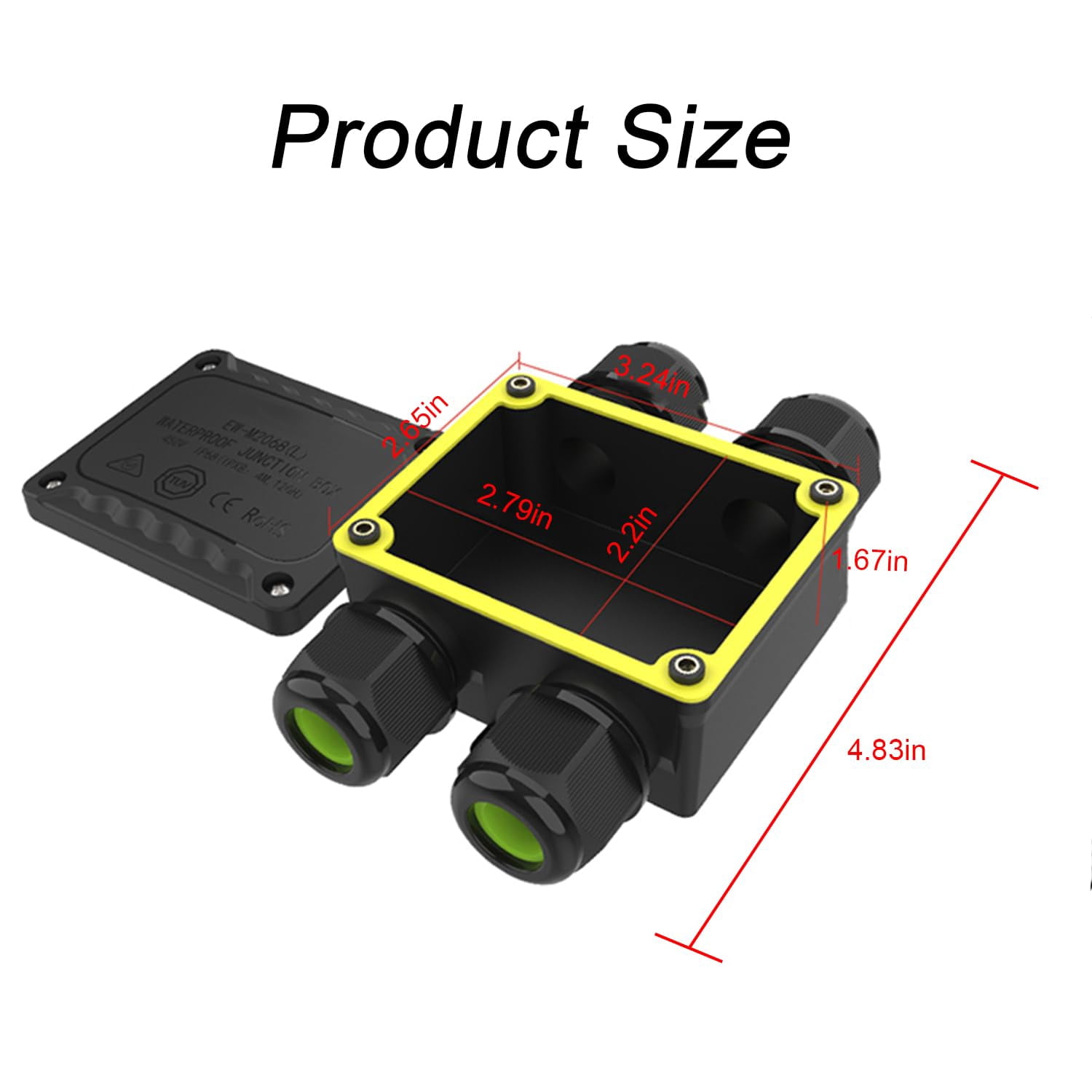 TG4THT-Outdoor Waterproof Wire Electrical Connector,M25 4-Way IP68 ...