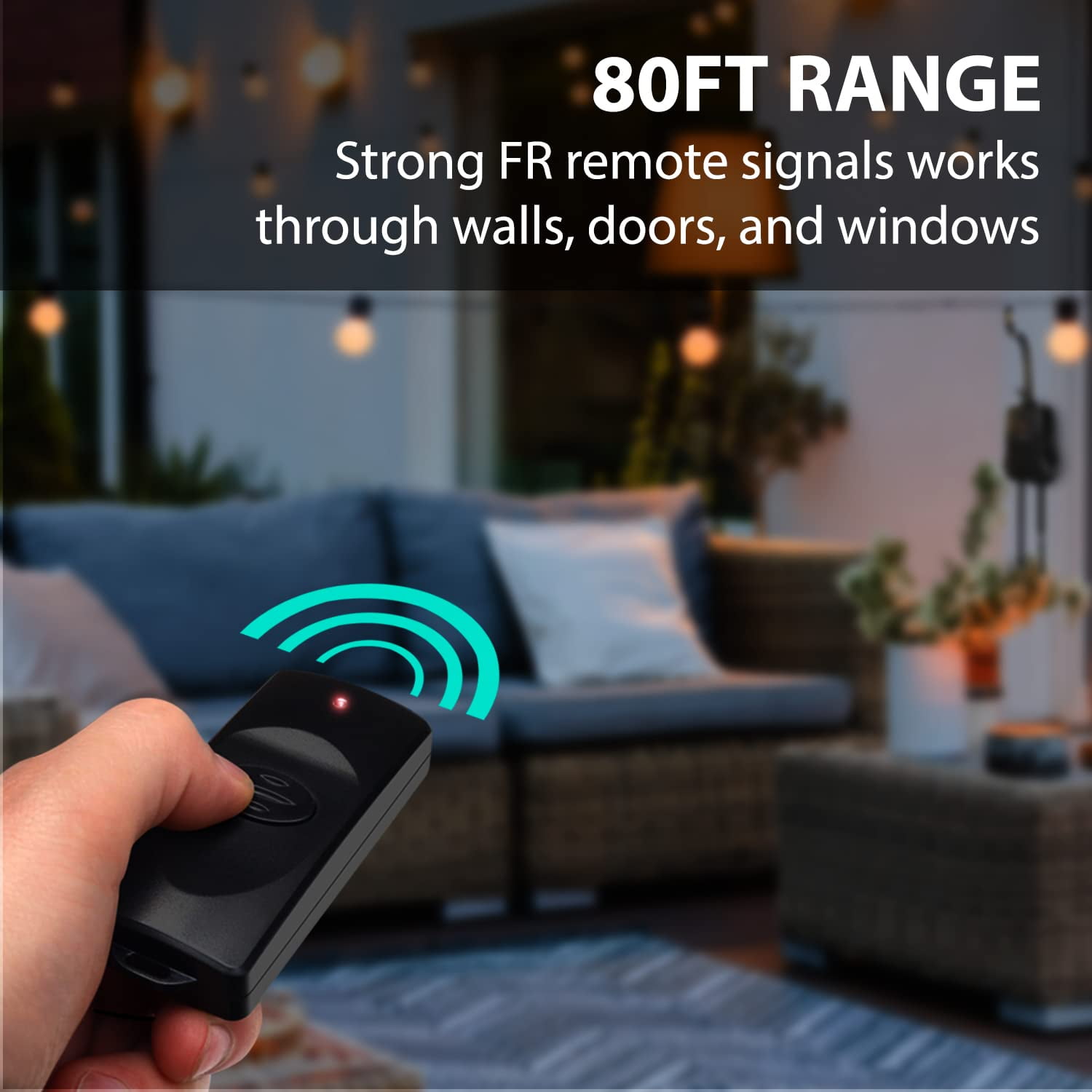 TG4THT-Outdoor Wireless Remote Control Plug Outlets, Dual Battery ...