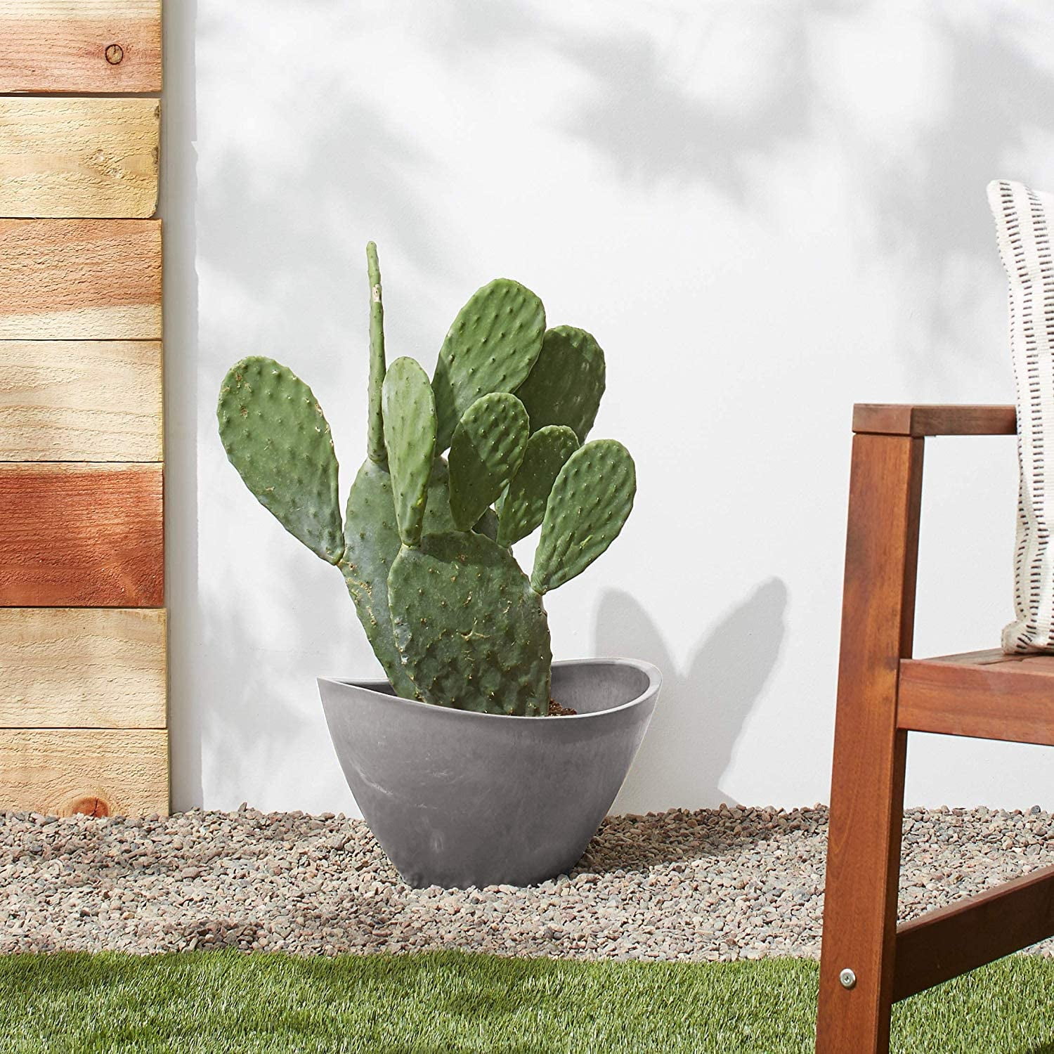 TG4THT-PSW Pot Collection YB41CT Plastic/Stone/Wood Composite Curved ...