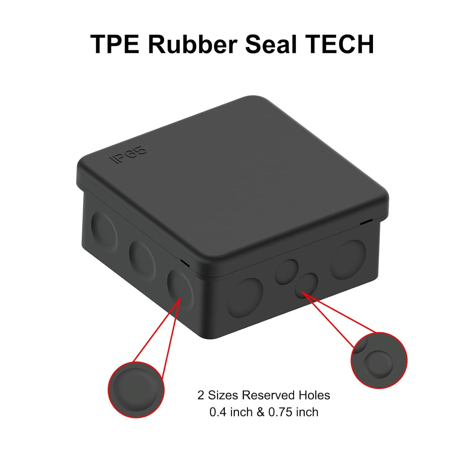TG4THT-Plastic IP65 Junction Box with Screwless Cover, Upgraded Rubber ...