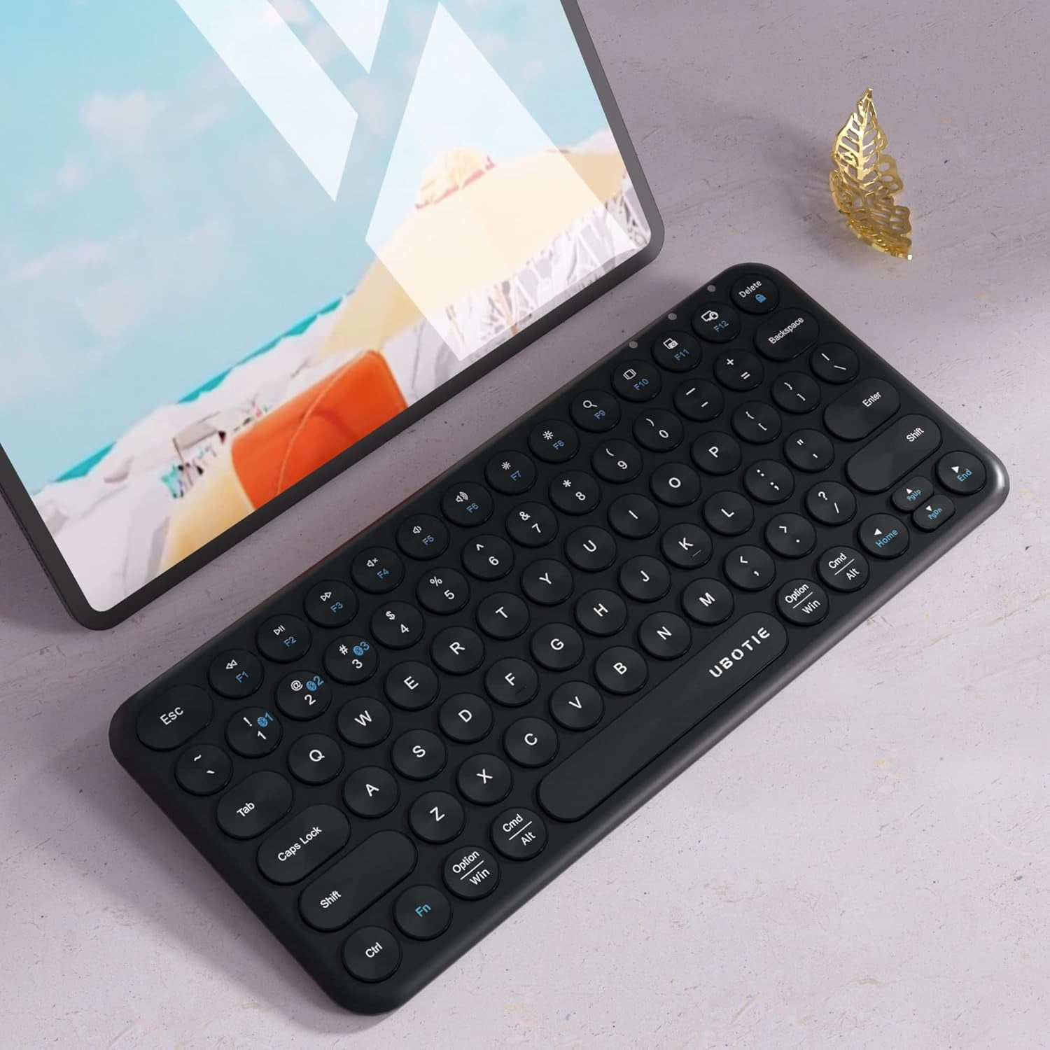 TG4THT-Portable Slim Bluetooth Keyboard, Wireless Colorful Compact ...